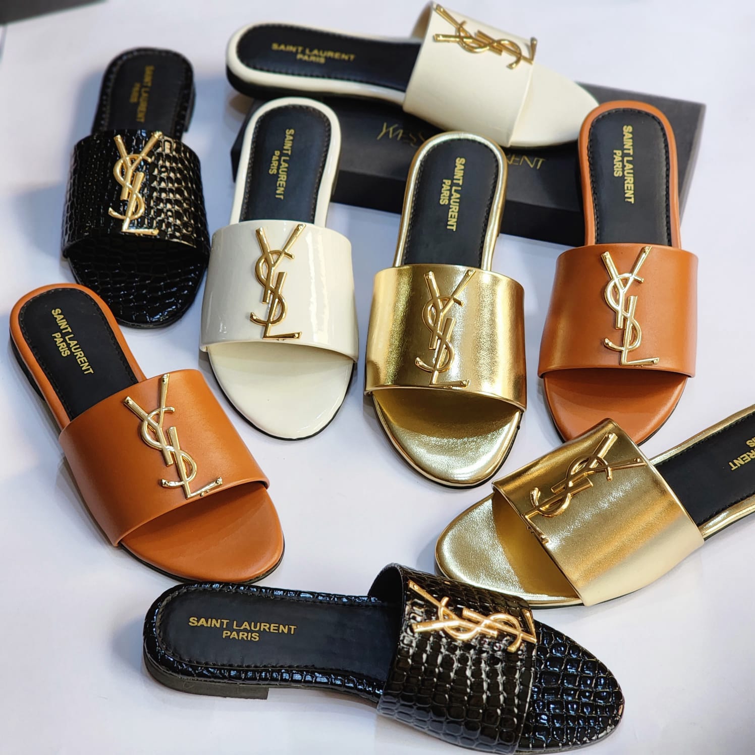 YSL Monogram Flats